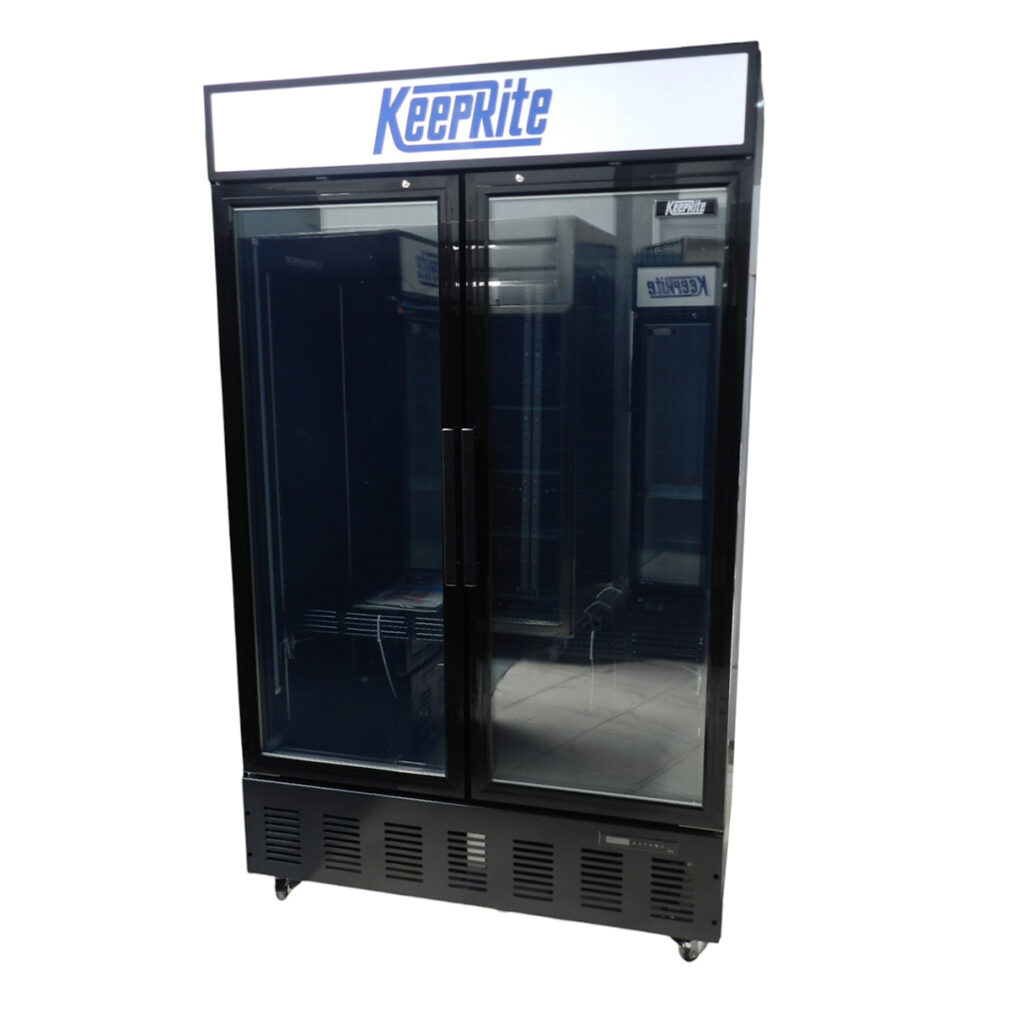 Freezer vertical con puerta de cristal 48" x 28" x 80" plg KEEPRITE Mod ...