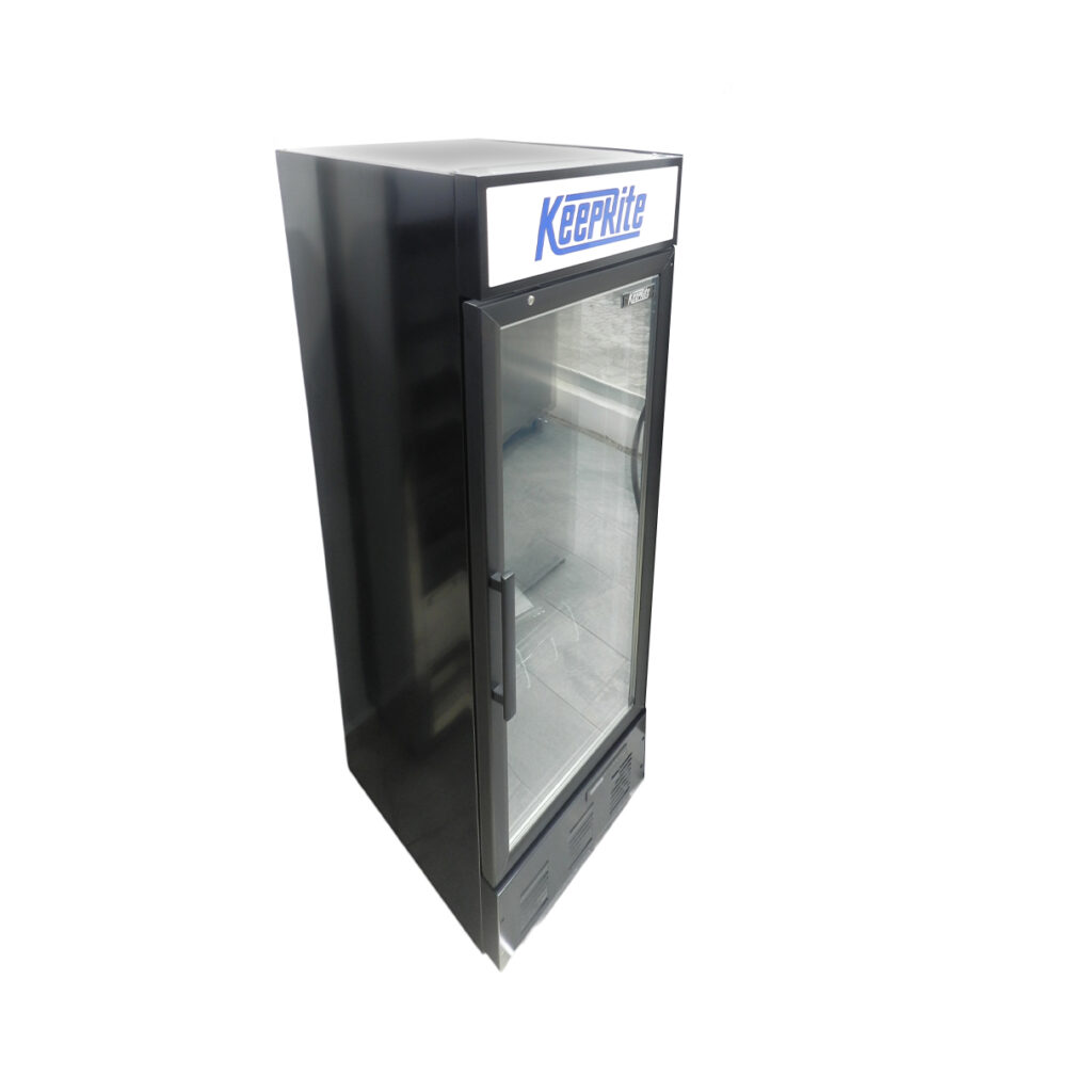 Freezer vertical con puerta de cristal 24" x 26" x 80" plg KEEPRITE Mod ...