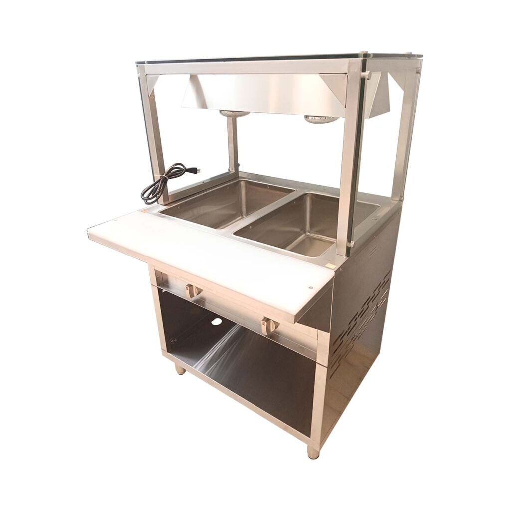 Baño María 2 bandejas, acero inoxidable, 31x30x32" - Modern Chef -ELITE ...